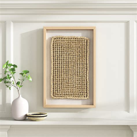 Joss And Main Rectangular Shadow Box With Rope Abstract Wall Décor
