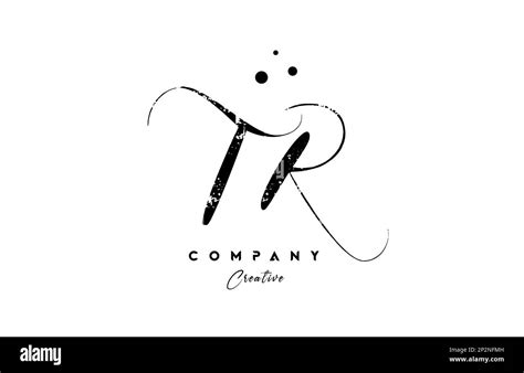 Vintage Tr Alphabet Letter Logo Icon Combination Design With Dots