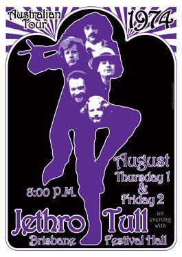 Jethro Tull Concert Posters Music Poster Jethro Tull