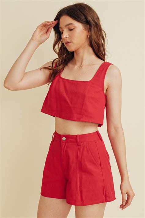 Carolina Tie Back Crop Top Libby Story