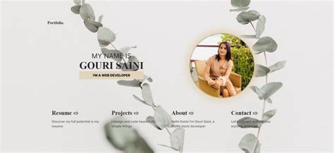 Gouri Saini On Linkedin Portfolio Reactjs Mernstackdevelopment