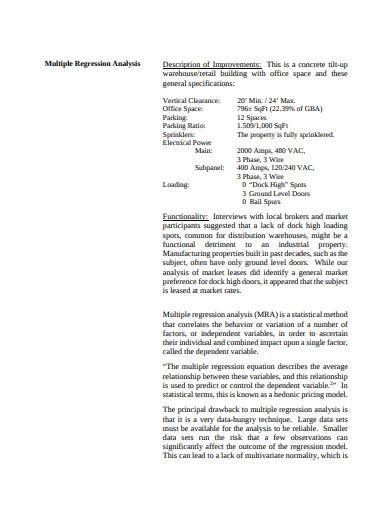 FREE 10+ Regression Analysis Samples in PDF | DOC