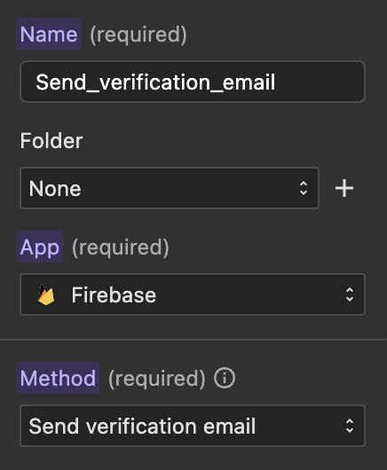 Send Verification Email Method Wized Docs