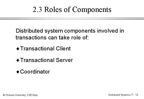 Distributed Systems Topic 7 Transactions And Distributed Transactions