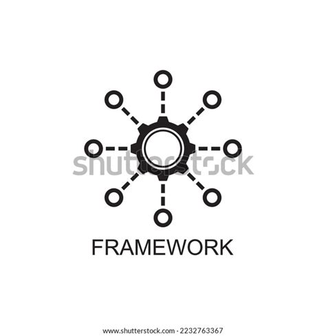Framework Icon Integration Icon Vector Stock Vector Royalty Free