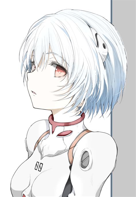 Safebooru 1girl Absurdres Ayanami Rei Blue Hair Bodysuit Breasts From