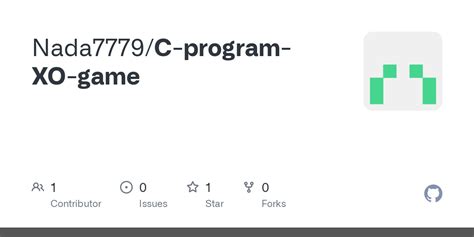 GitHub Nada C Program XO Game