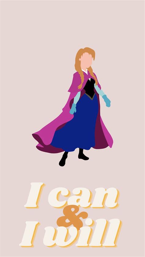 Anna Frozen Wallpaper Iphone Disney Pink Girl Power I Can And I Will Aesthetic Wallpaper