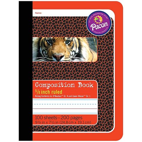 Pacon Composition Notebooks 9 75 X 7 5 Primary Ruled 100 Sheets
