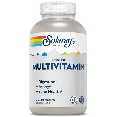 Solaray Spectro Multivitamin No Iron Calmag Energizing Greens And H