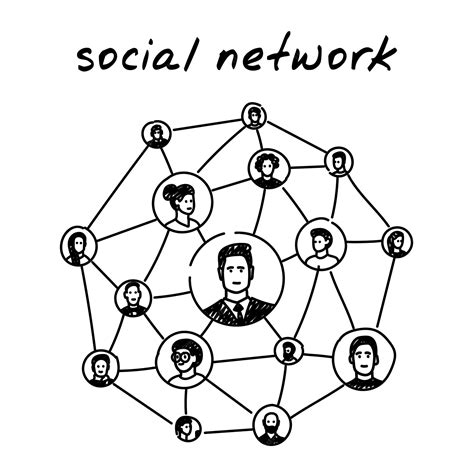 Premium Vector Vector Clip Art Of A Global Social Networking Concept With Scheme Of