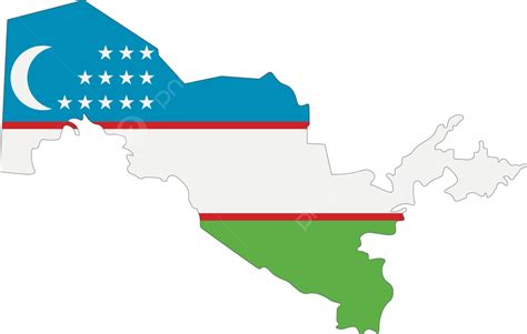 Map Of Uzbekistan Flag Background Isolated Design Vector Background Isolated Design Png And