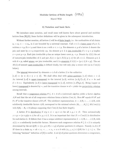 Pdf Modular Lattices Of Finite Length
