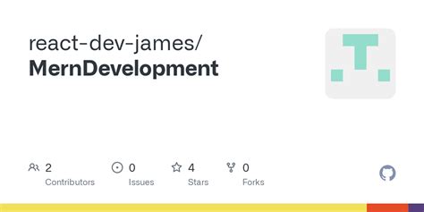GitHub React Dev James MernDevelopment