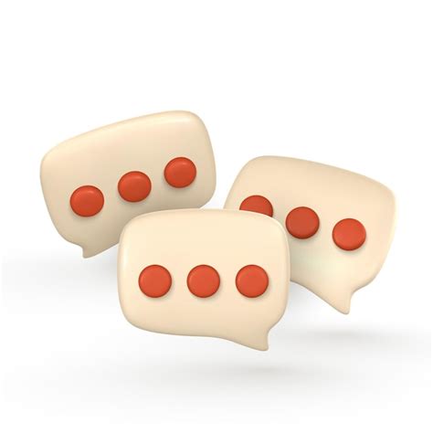 Premium Vector 3d Message Notification Icon Cute Minimal Speech Bubble With Dots Vector