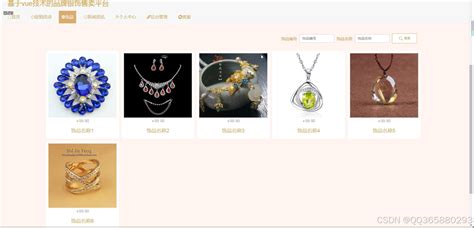 基于vue技术的品牌银饰售卖平台 csdn博客