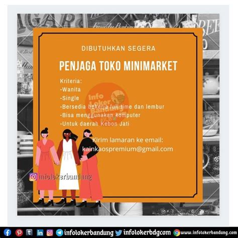Lowongan Kerja Penjaga Toko Minimarket Bandung Maret Info Loker Bandung Terbaru