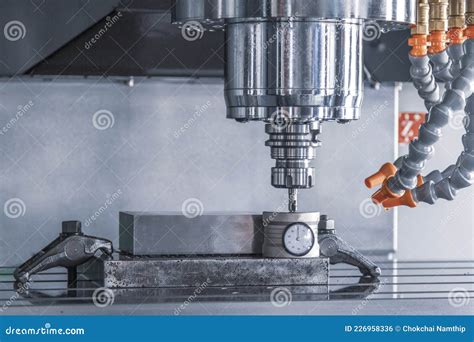 Cnc Machining Tool Setting Center Bar After Cutting Metal Milling Manufacturing Industrial Stock
