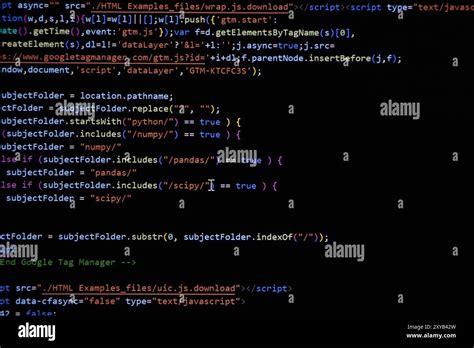 Programming coding screen, web developer coding screen Stock Photo - Alamy