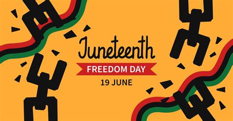 Juneteenth Celebration Horizontal Banner Template Simple Background