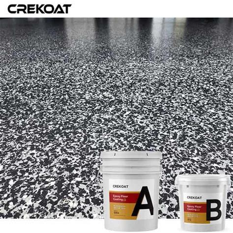 Scratch Resistant Flake Coating Black Epoxy Floor Garage Epoxy Floor