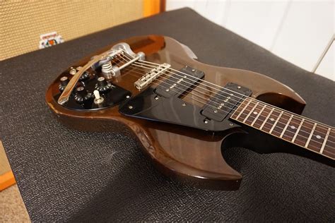 Gibson Sg Pro Walnut Brown Dual P S Bigsby Tremolo Reverb