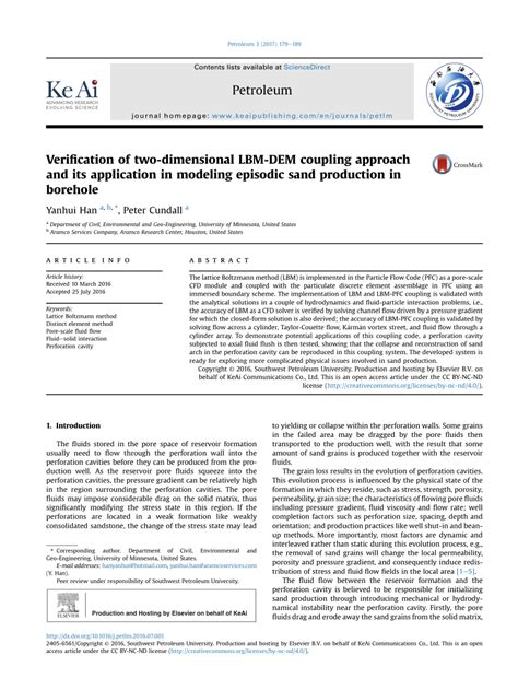 Pdf Verification Of Two Dimensional Lbm Dem Coupling Approach And Its Application In Modeling