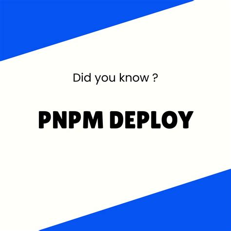 Pnpm Deployment Nodejs Devops Webdevelopment Cicd Npm Productivity Thomas Michel
