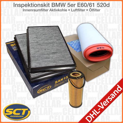 Bmw 5er E60 E61 520d Innenraumfilter Pollenfilter Luftfilter Ölfilter