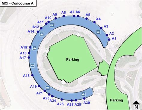 Kansas City Airport Mci Concourse A Map