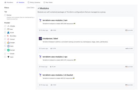 using terraform registry providers modules and publishing