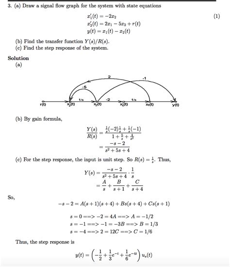 solved 3 a draw a signal flow graph for the system with