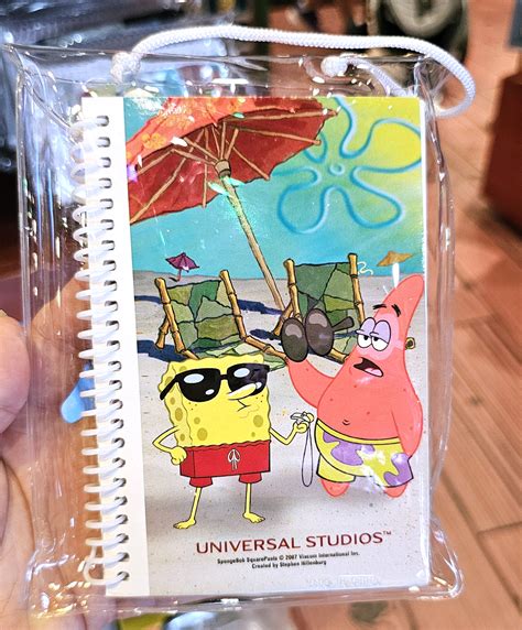 Spongebob Squarepants Universal Studios Parks Beach Spiral Notebook Hedgehogs Corner