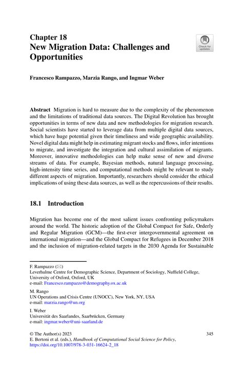 PDF New Migration Data Challenges And Opportunities