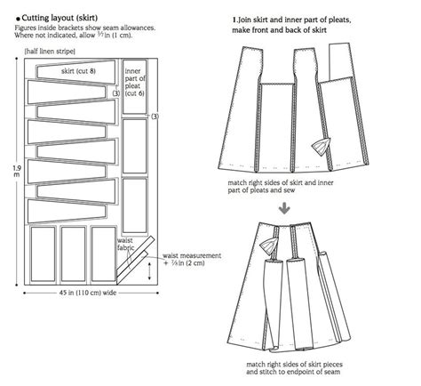 Box Pleated Skirt Pattern
