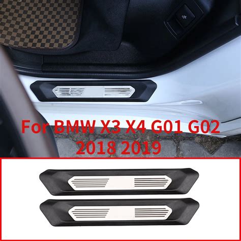 Bmw용 자동차 도어 씰 프로텍터 플레이트 커버 트림 액세서리 다채로운 M3 로고 비엠더블유 X3 X4 G01 G02