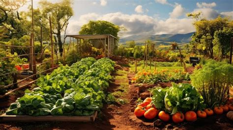 Premium Photo A Photo Of A Vibrant Vegetable Garden Rural Countryside