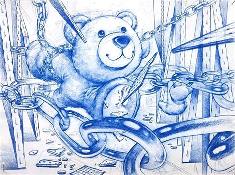 기초디자인 드로잉 스케치 곰인형 쇠사슬 과자 In 2024 Illustrations Posters Sketches Drawing Sketches