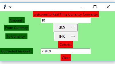 Python Real Time Currency Converter Using Tkinter GeeksforGeeks
