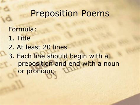 Ppt Preposition Poems Powerpoint Presentation Free Download Id2421457
