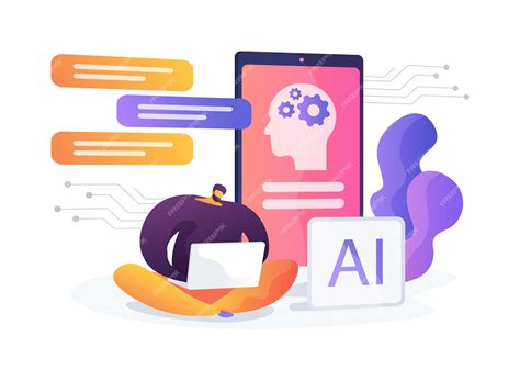 Premium Vector Aienhanced Chatbots For Customer Support Abstract Concept Vector Illustration