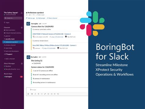 Boringbot Get Camera Alerts And Manage Milestone Xprotect From Slack