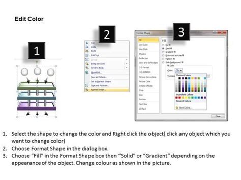 Schematic Filtering Diagram Radial Process Powerpoint Templates