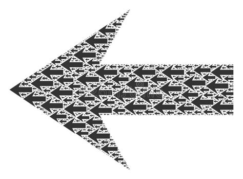 Arrow Left Recursion Mosaic Of Itself Items Stock Vector Illustration