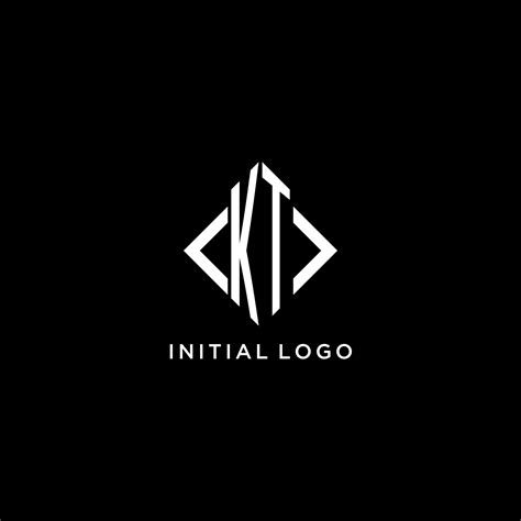 Kt Initial Monogram With Rhombus Shape Logo Design 19661090 Vector Art At Vecteezy