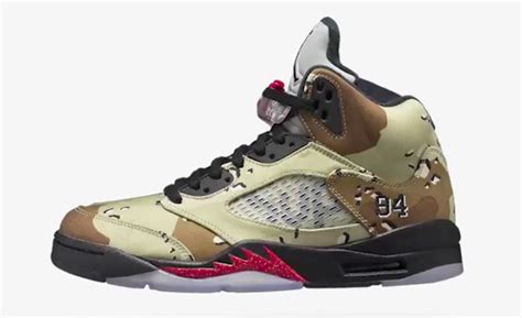 Supreme Air Jordan 5 Camo Sneakerfiles