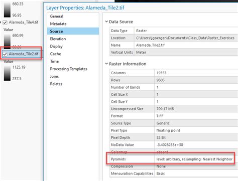 When Project Options On Raster Dataset Build Pyram Esri Community