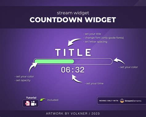 Countdown Widget | Stream Overlay | Twitch/youtube/trovo Streamers | Streamelements | OBS - Etsy
