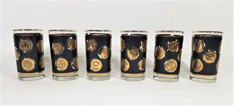 Libbey 22k Gold Glassware Barware Mid Century 1960s For Sale At 1stdibs