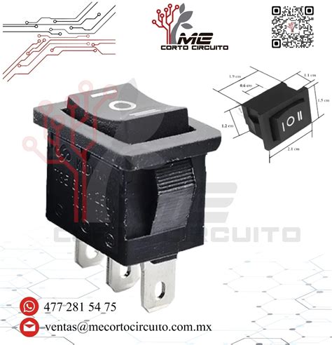 Switch Doble Posicion 10a 125v Corto Circuito